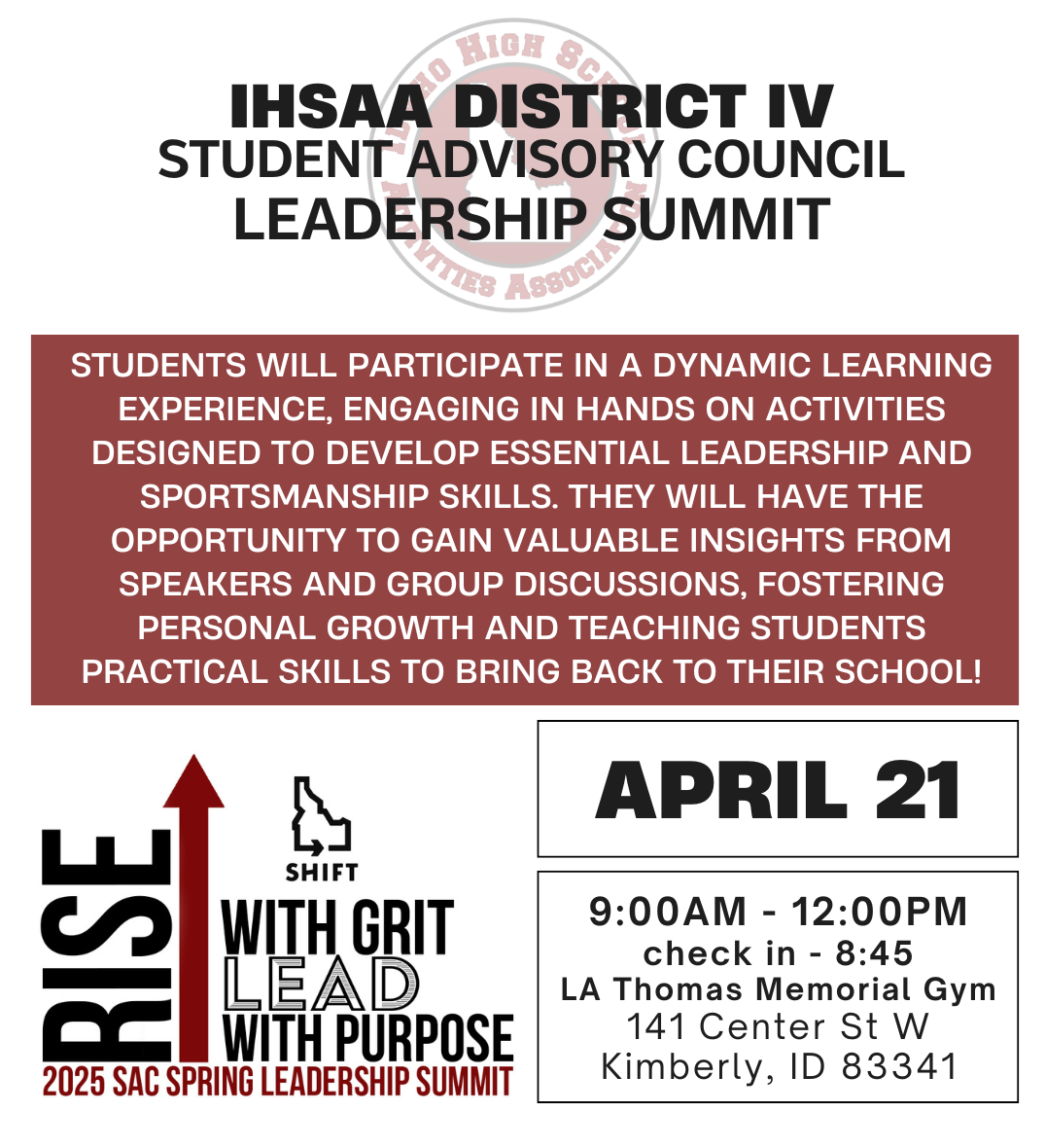 Students | IHSAA - Idaho High School Activities Association